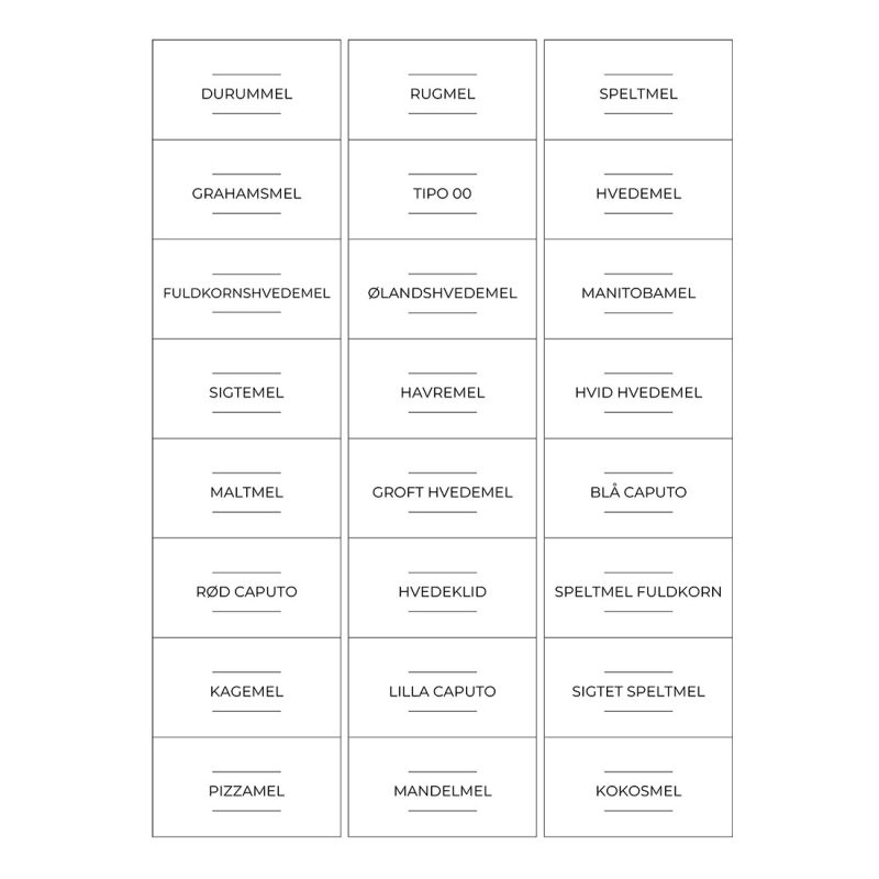 Mel Etiketter 24 stk. - Aflang - Montserrat