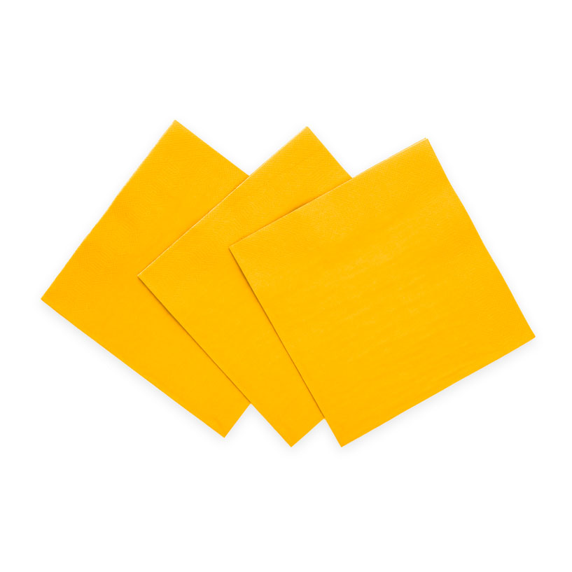 Gule Servietter 20 stk. - 33 x 33 cm. til billig pris