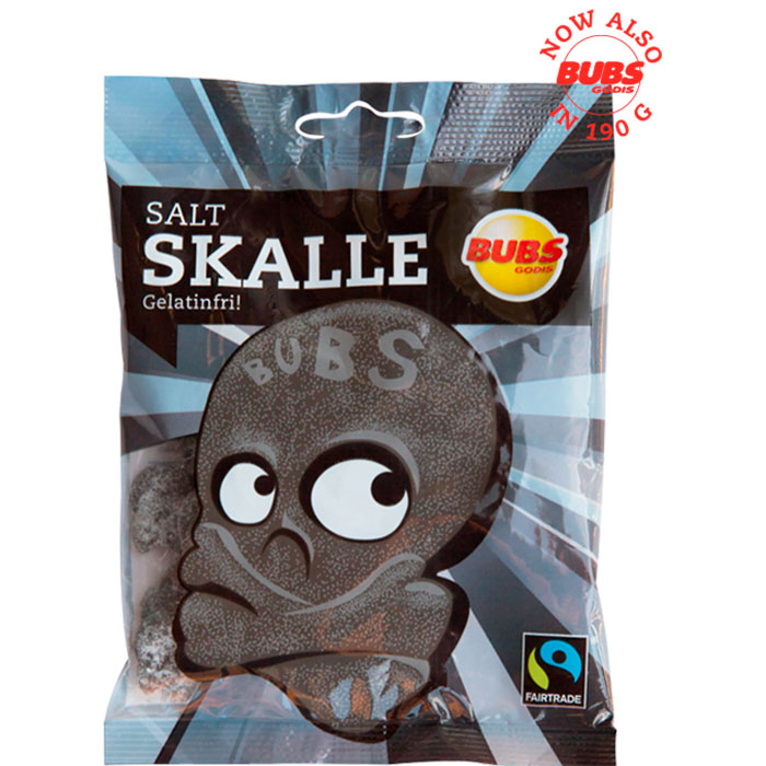 BUBS Hallon Salt Lakrids Skalle - 90g til billigste pris her!