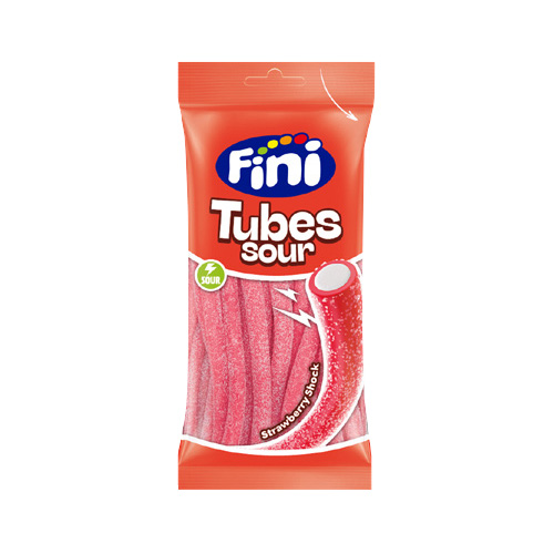 Fini Sour Tubes Strawberry 75g til billigste pris her!